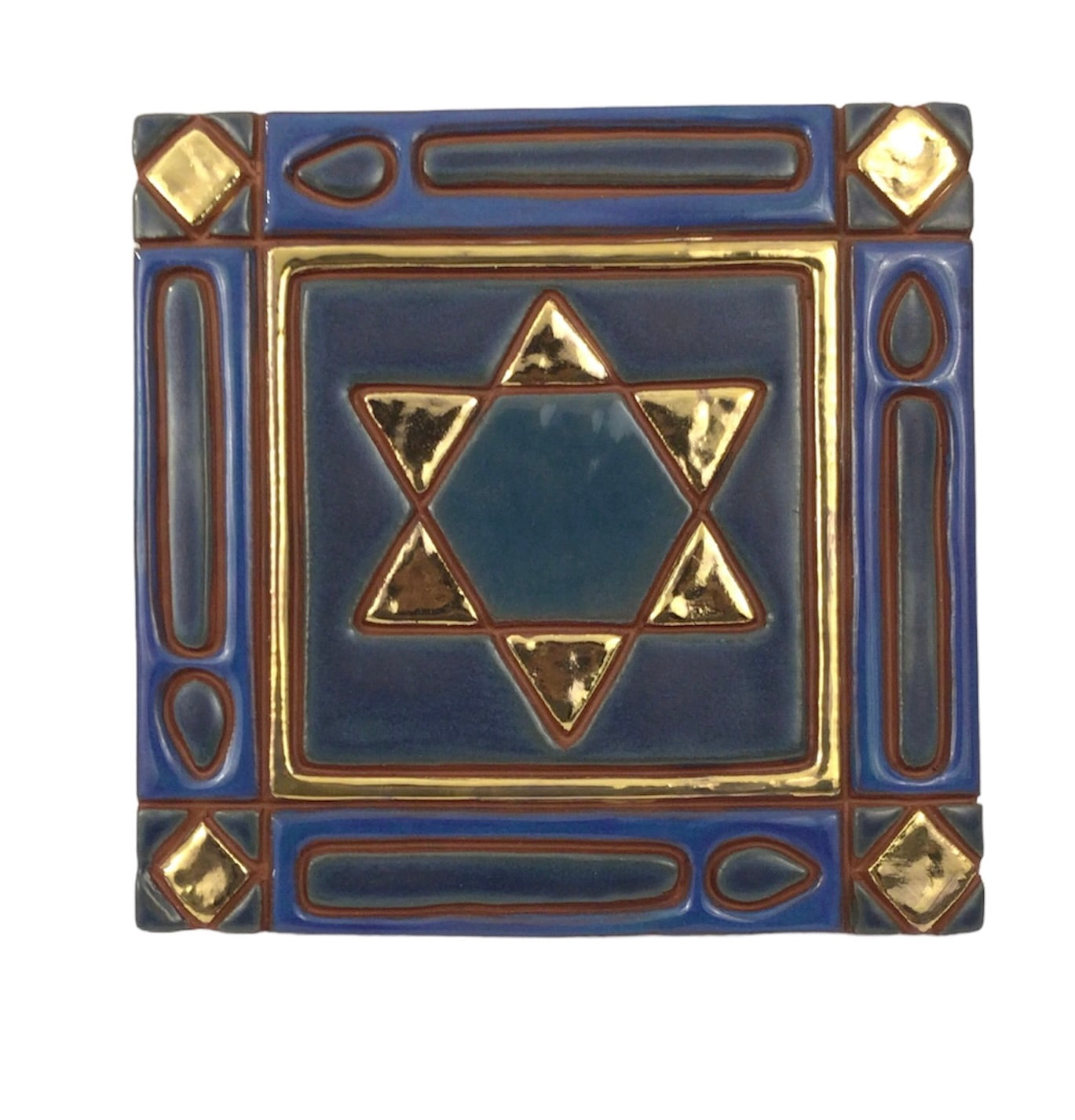 Star of David Mosaic Tile (large) - a beautifully adorned depiction of ...