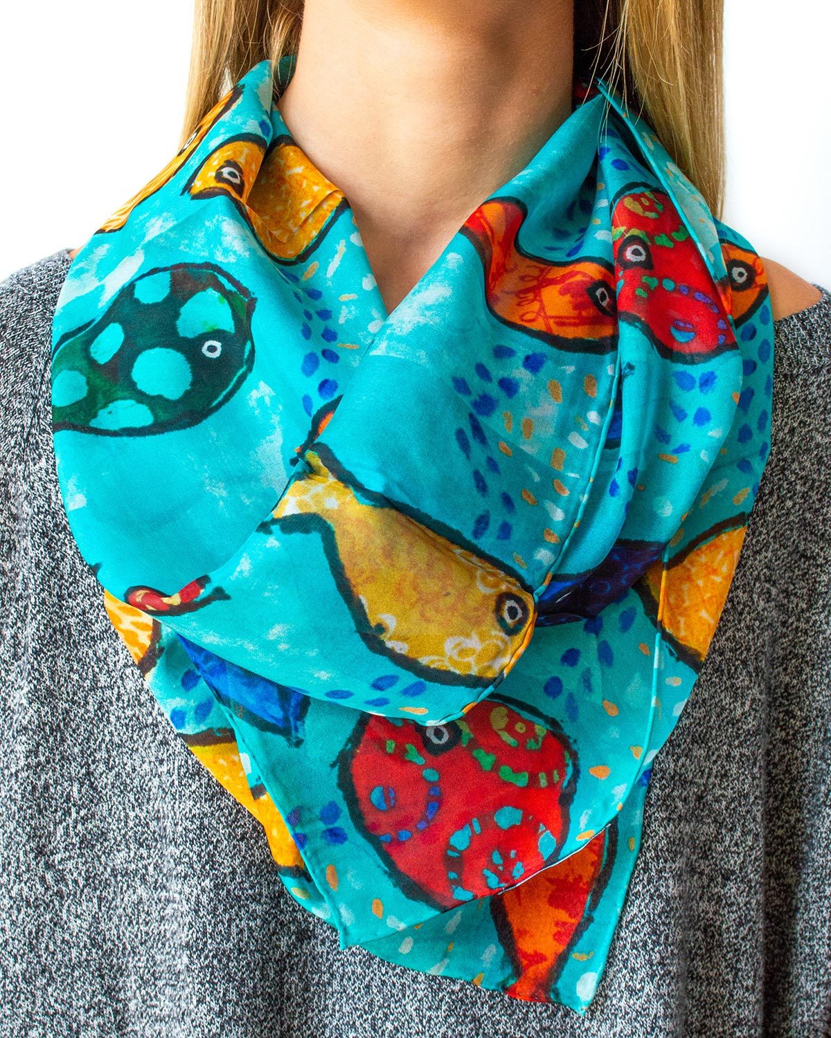 Fish Scarf - A bold, bright, and beautiful wearable work of art ...