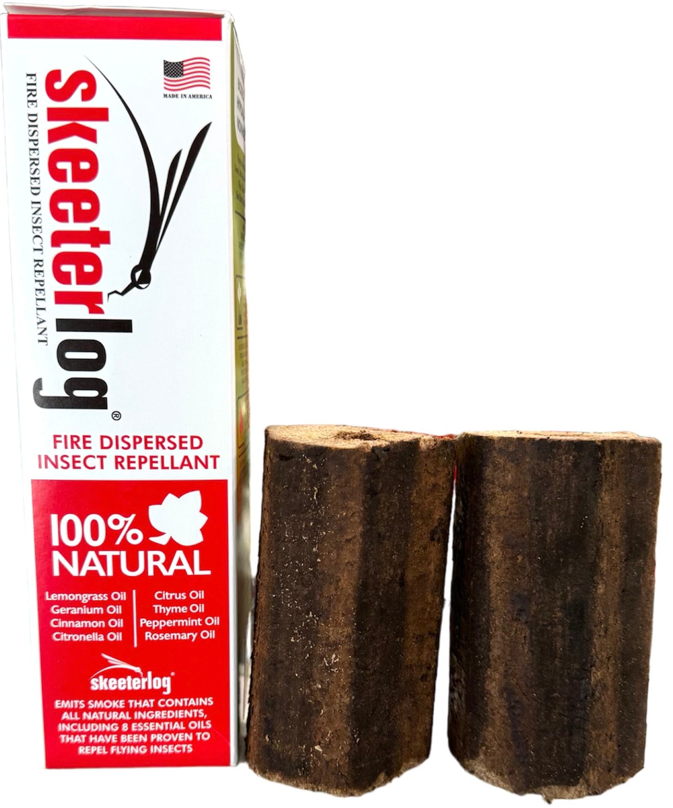 Skeeter Log - 100% natural fire dispersed insect repellent – Completely ...